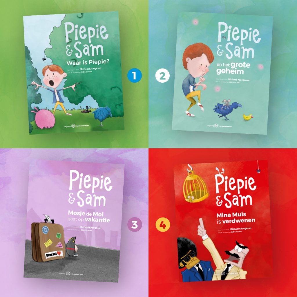 4 boekjes van Piepie & Sam – Het Mooiste Boek